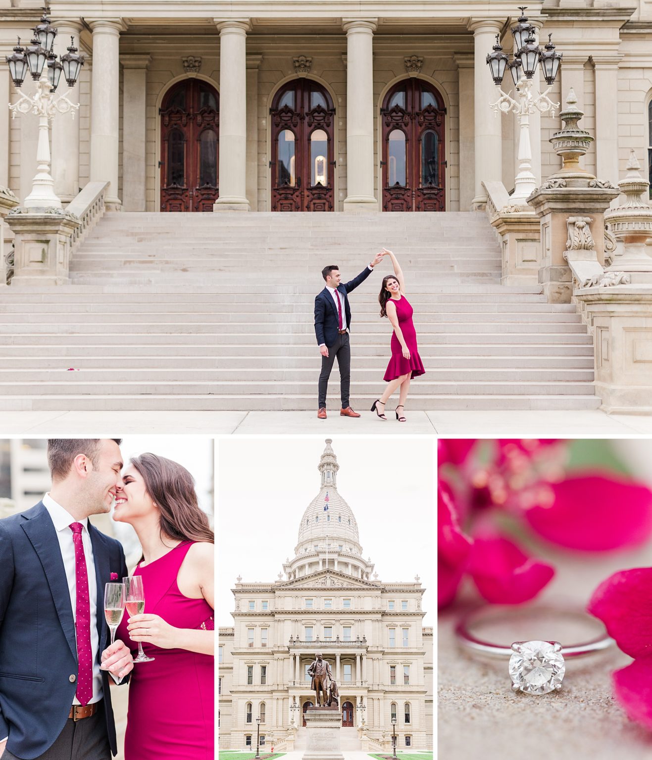Elegant Capitol Building Engagement Session | Gabi & Arthur | Portraits ...