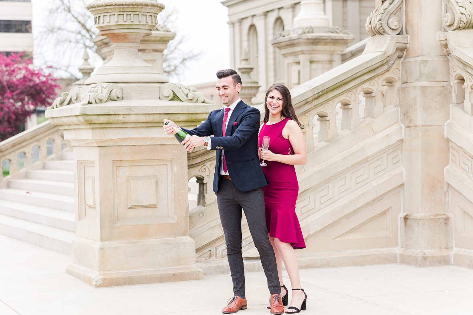 Elegant Capitol Building Engagement Session | Gabi & Arthur | Portraits by Mandy