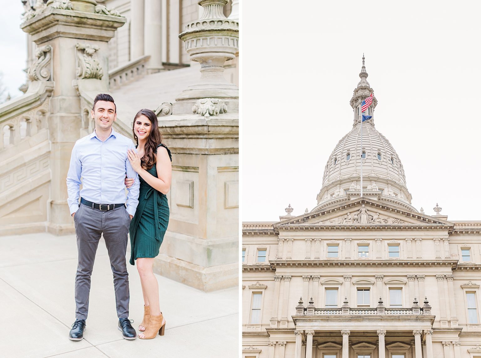 Elegant Capitol Building Engagement Session | Gabi & Arthur | Portraits by Mandy