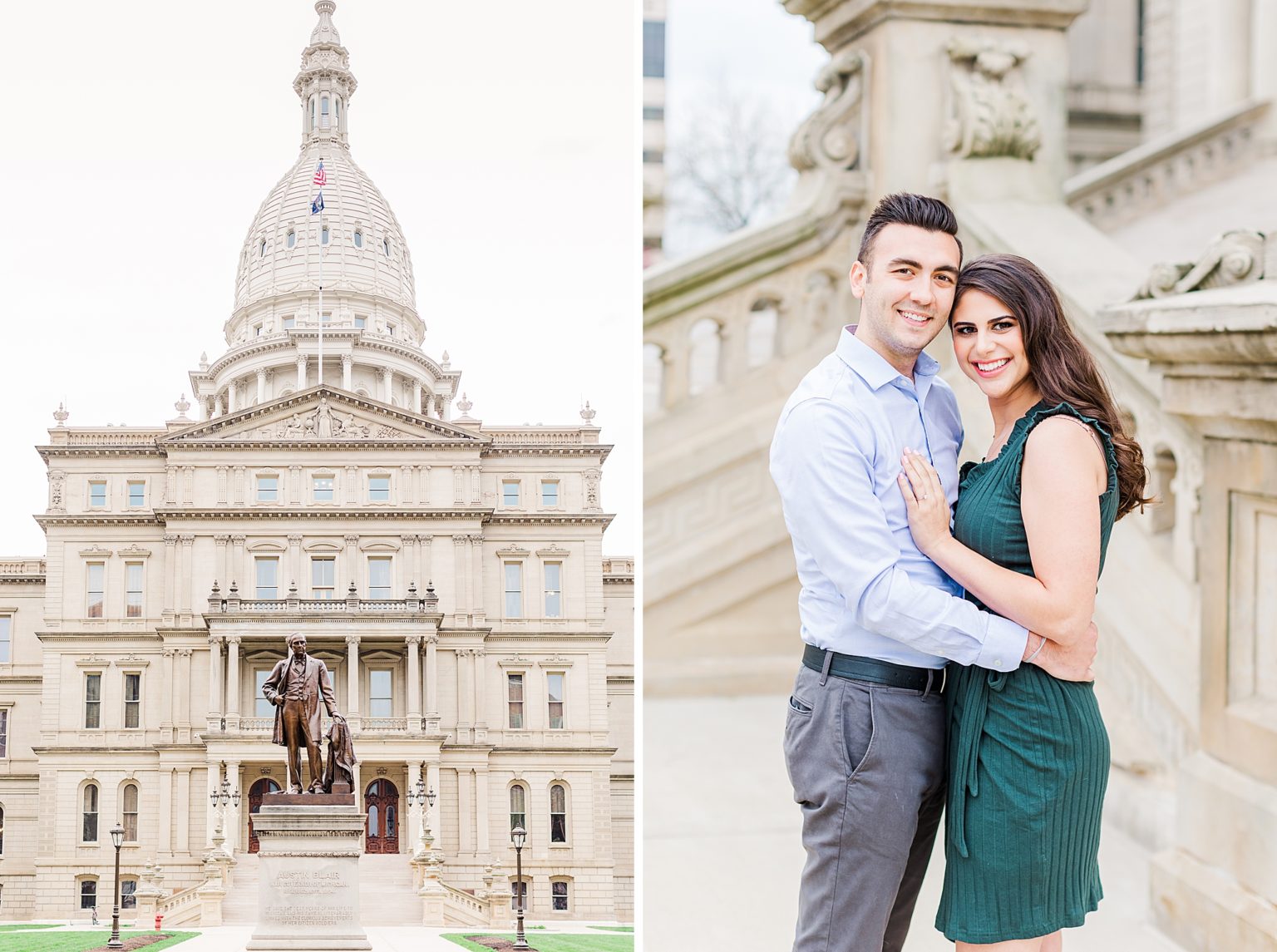 Elegant Capitol Building Engagement Session | Gabi & Arthur | Portraits ...