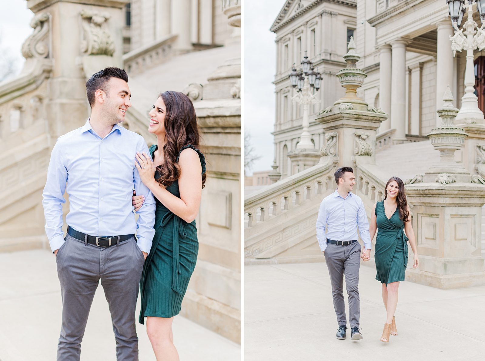 Elegant Capitol Building Engagement Session | Gabi & Arthur | Portraits by Mandy
